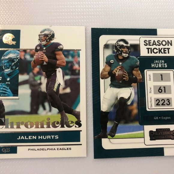 Wall Decor | 2 Jalen Hurts Eagles Football Cards Philadelphia Eagles ...